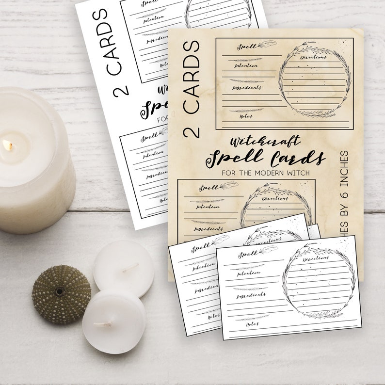 4in X 6in Spell Cards for Wicca, Witch Craft, Magick and Apothecary - Etsy