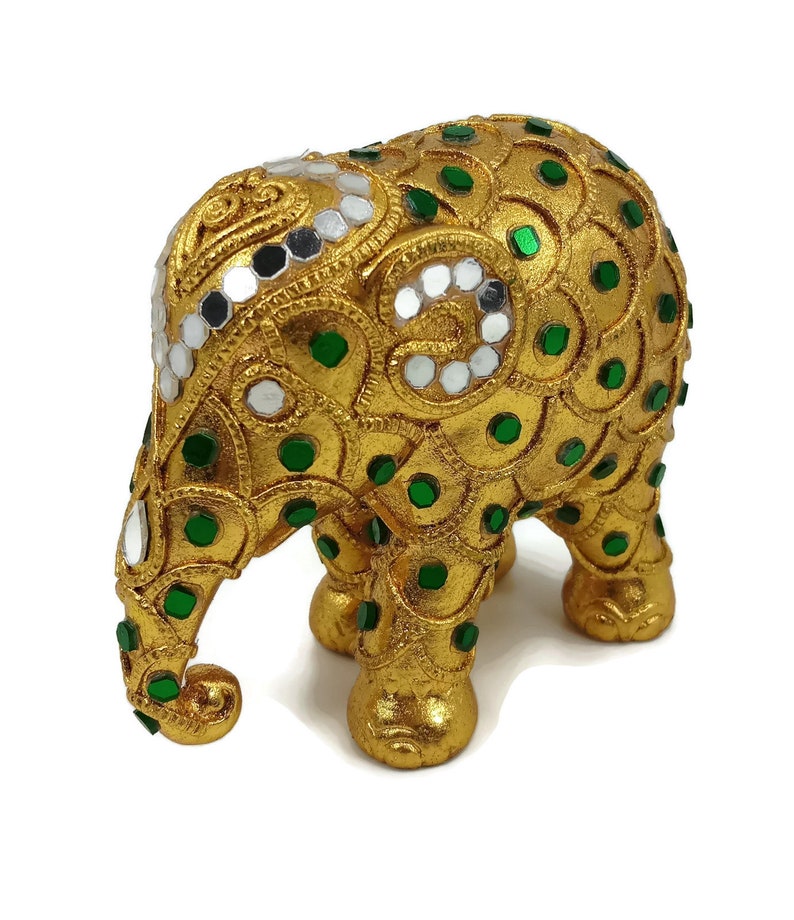 Ayutthaya Gold 10cm Elephant Parade Statue Elephant Resin - Etsy