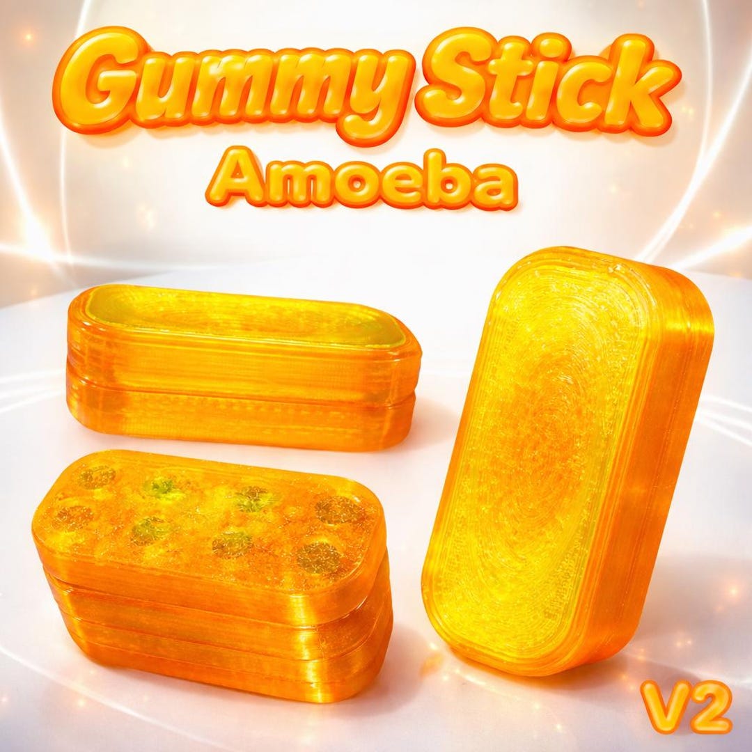 Amoeba Haptic Fidget Toy (1 Piece) Orange/yellow Orange Gummy Stick - Etsy