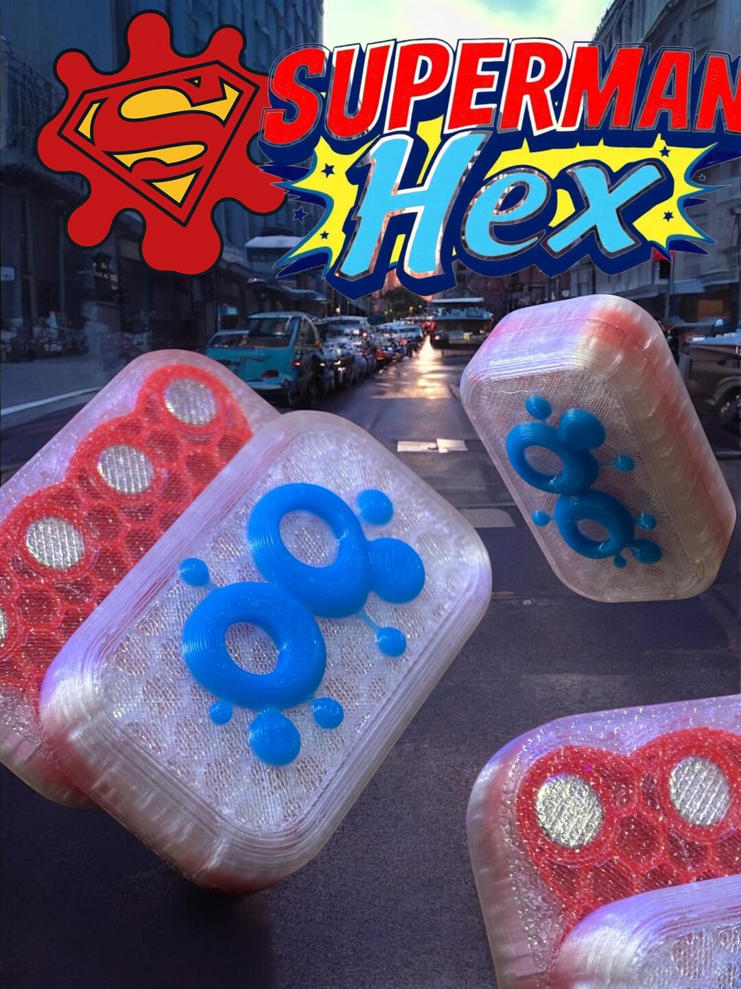 SUPERMAN Hex Amoeba Fidget Toy Haptic Slider(1 Piece) (SUPER SNAP) - Etsy