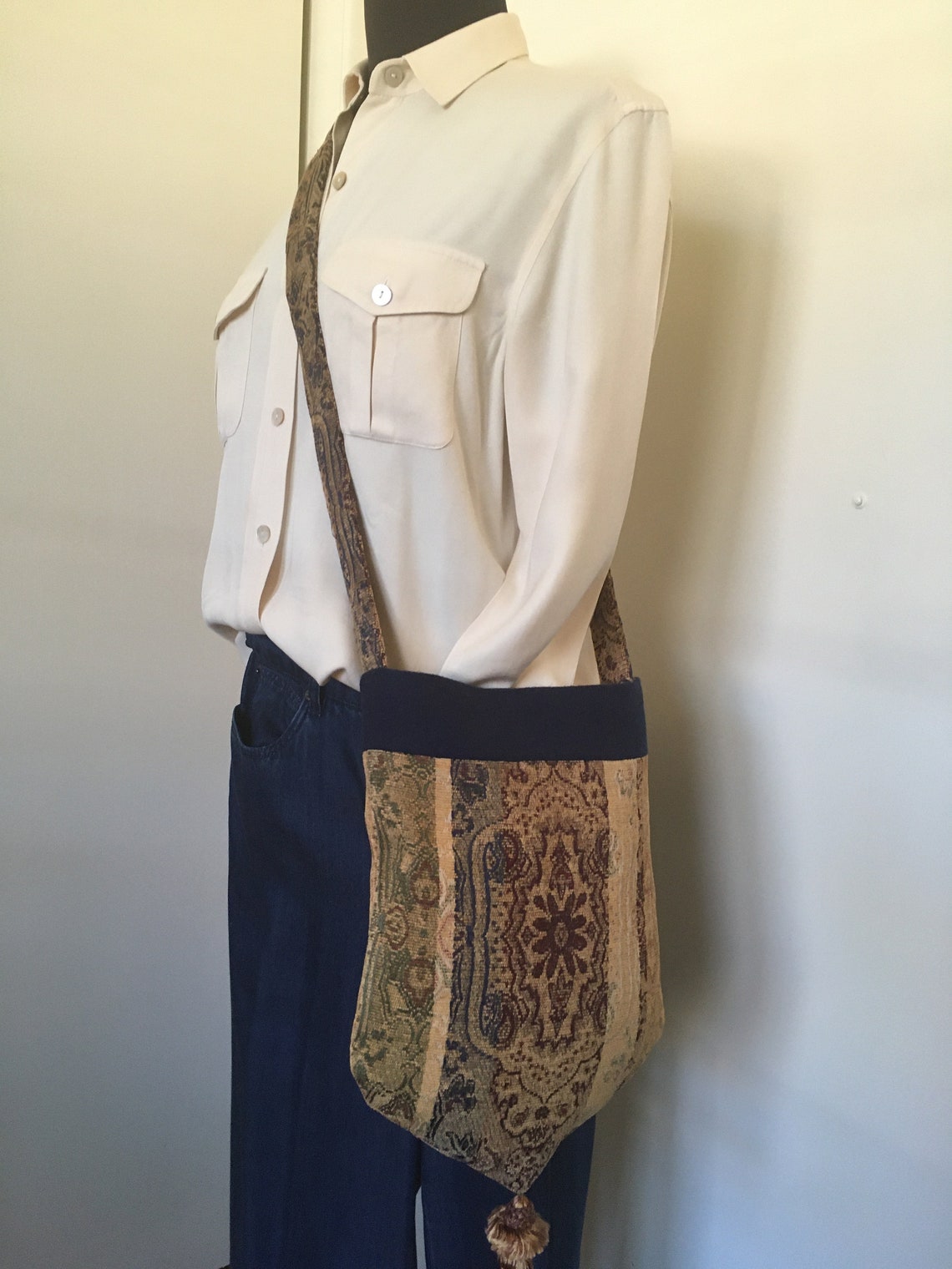 Fabric Shoulder Bag / Cross Body Bag - Etsy