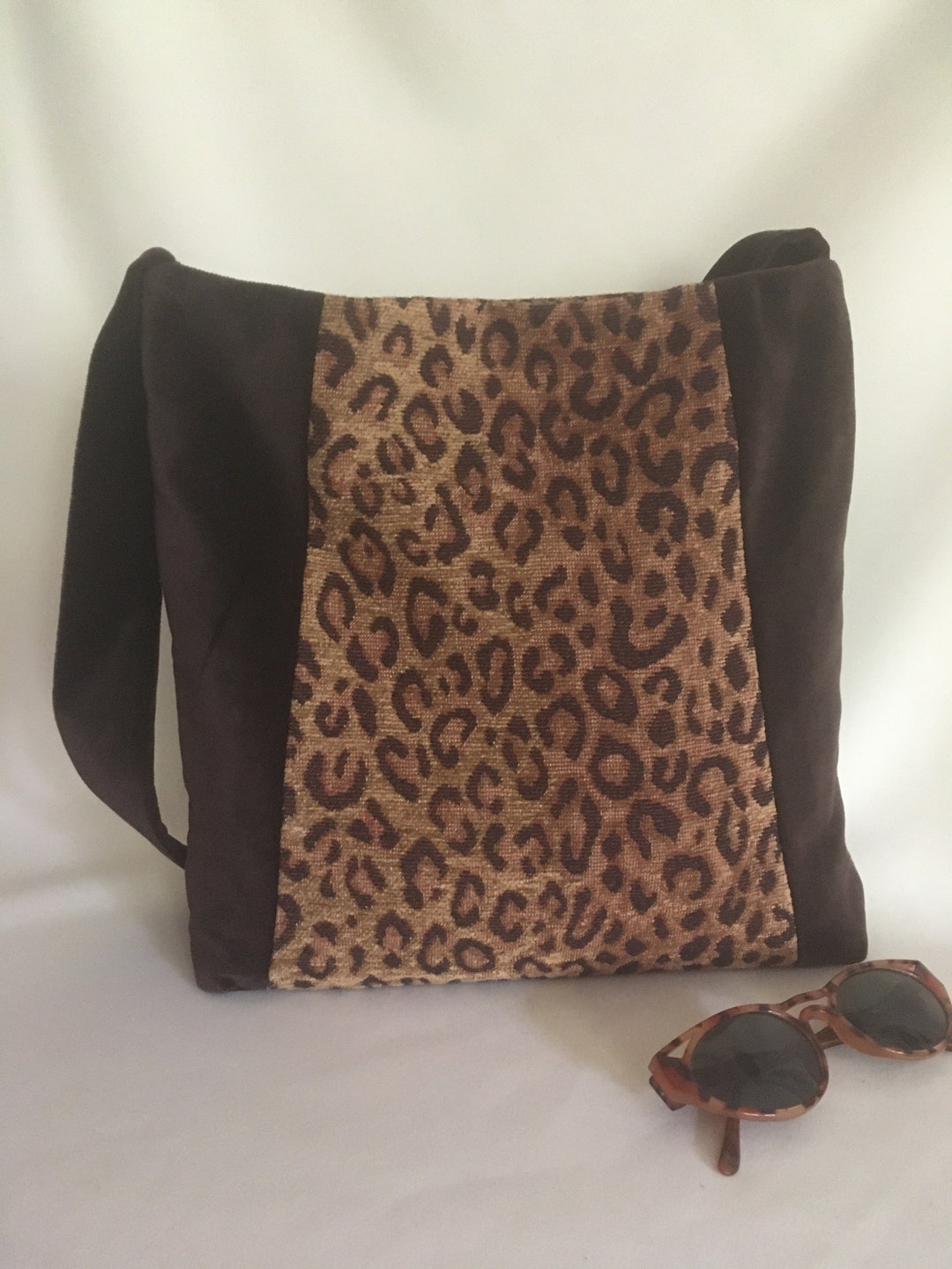 Animal Print Shoulder Bag Velvet Shoulder Bag Brown Bag - Etsy