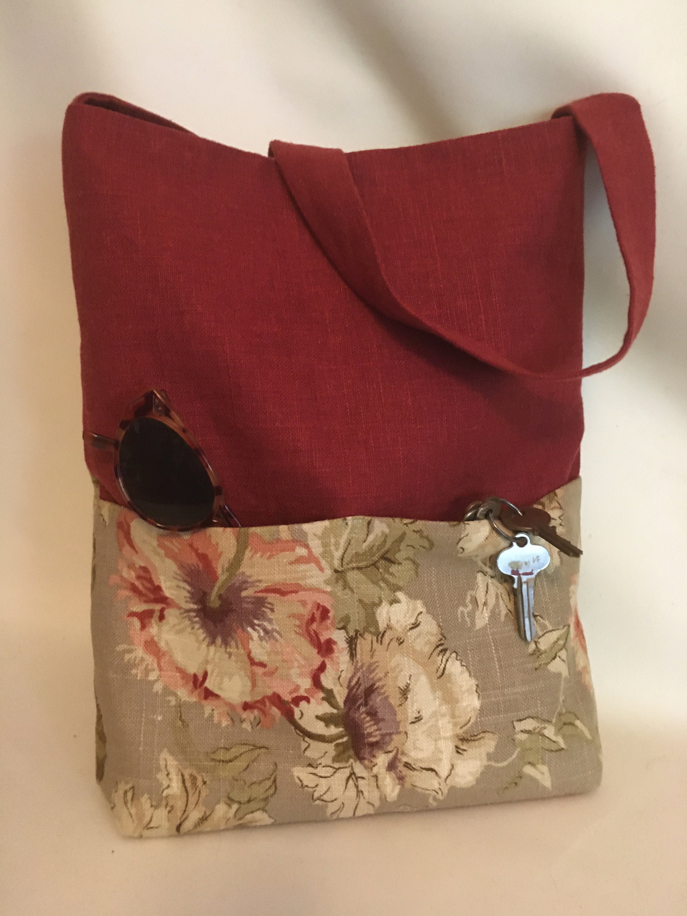 Fabric Bag / Shoulder Bag / Floral Fabric Bag - Etsy