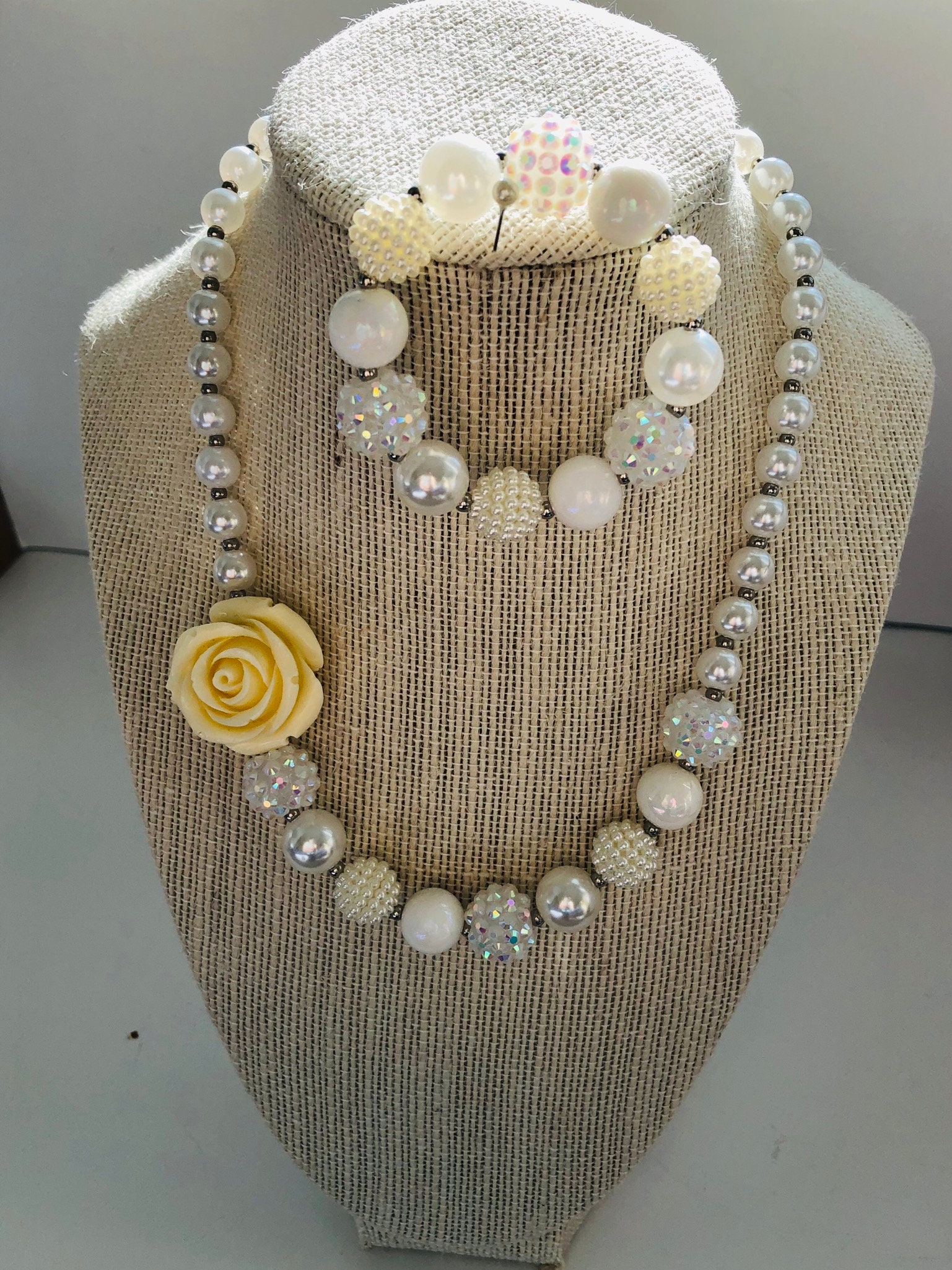 Kids jewelry set gift for her childrens jewelry set chunky | Etsy