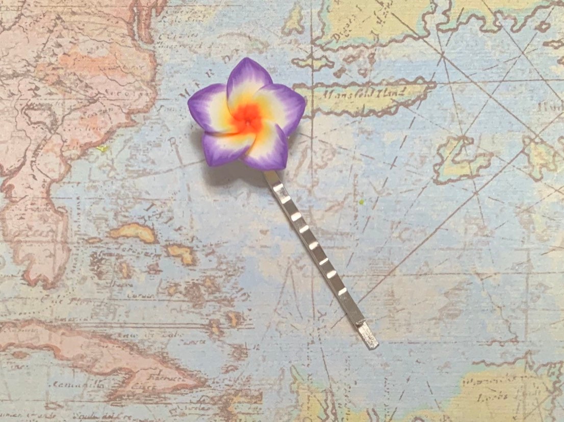 Polymer Clay Flower Bobby Pin- Choose Your Color - Etsy