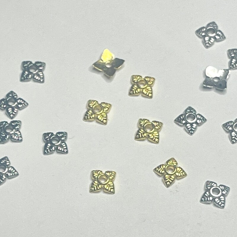 Leaf Bead Caps - Etsy