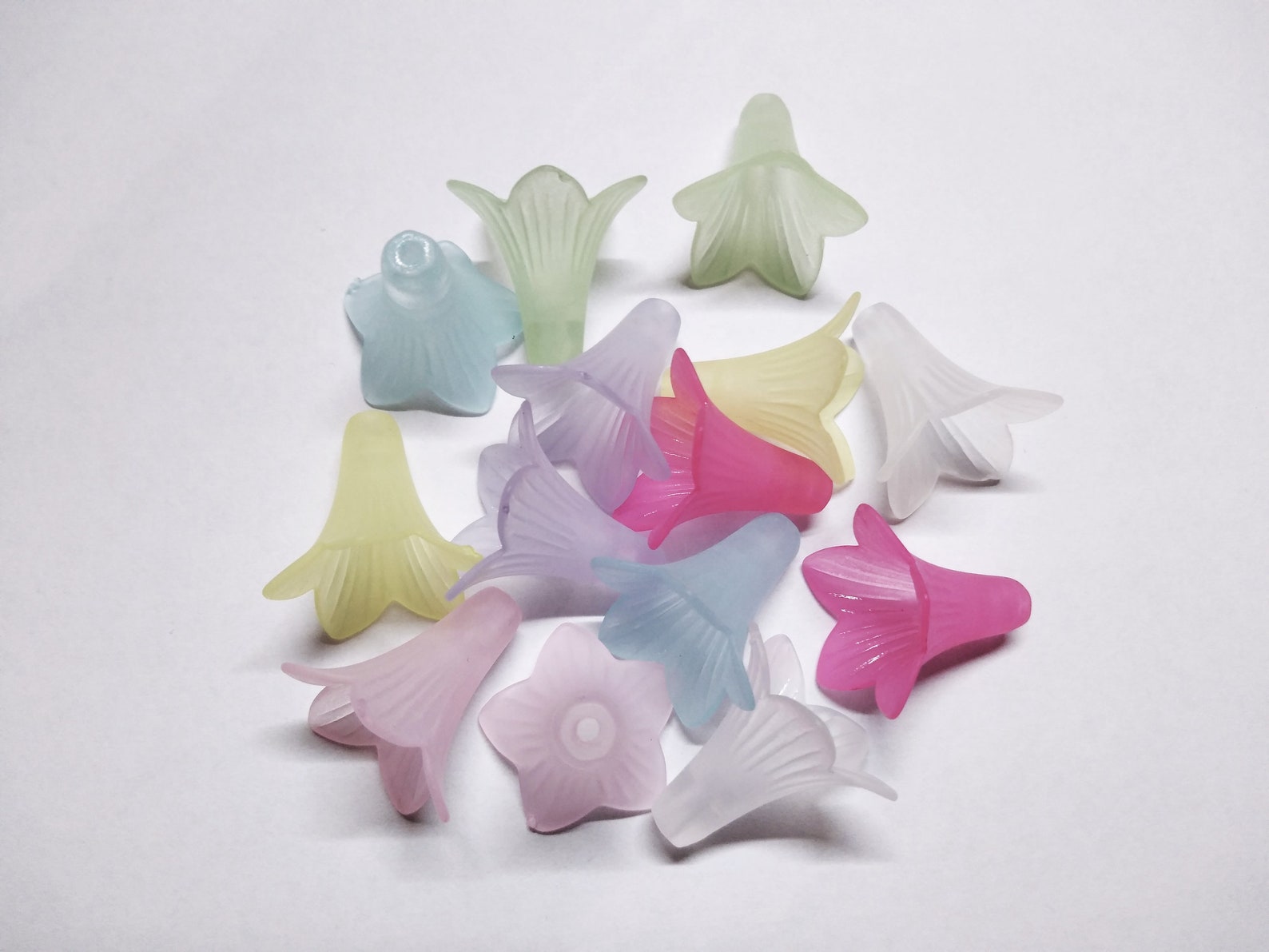 Spring Trumpets Mix Pastel Colors 22mm X 22mm, 2mm Hole - Etsy