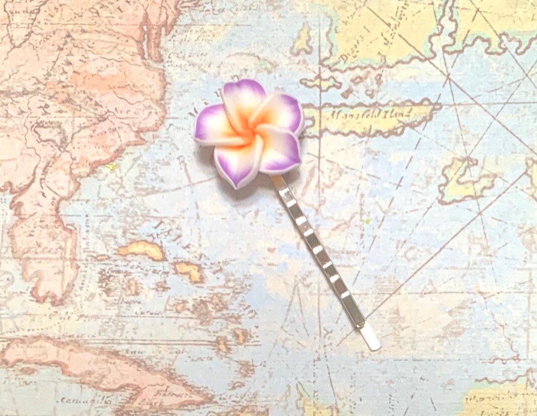 Polymer Clay Flower Bobby Pin- Choose Your Color - Etsy