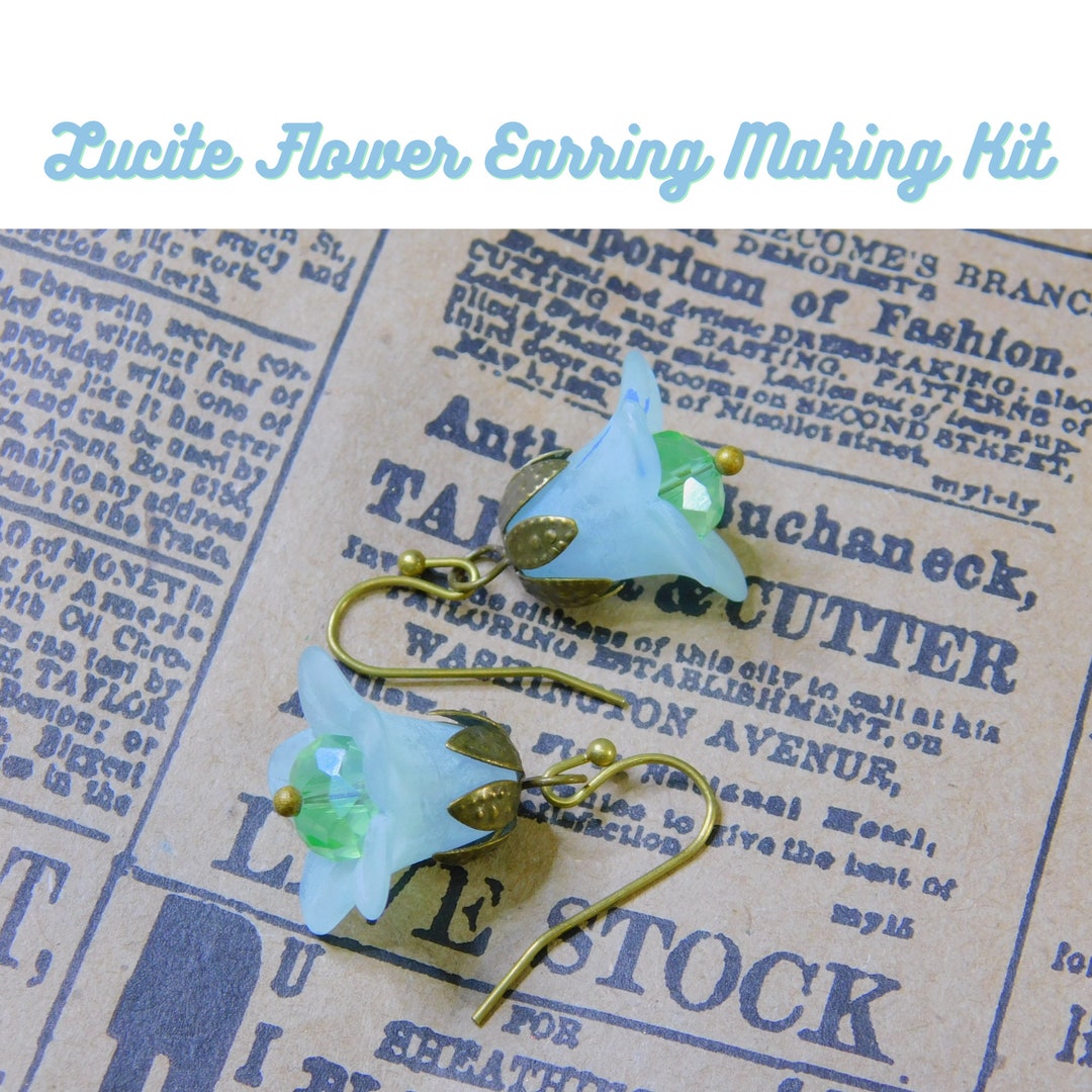 Lucite Lily Earring Kit - Etsy