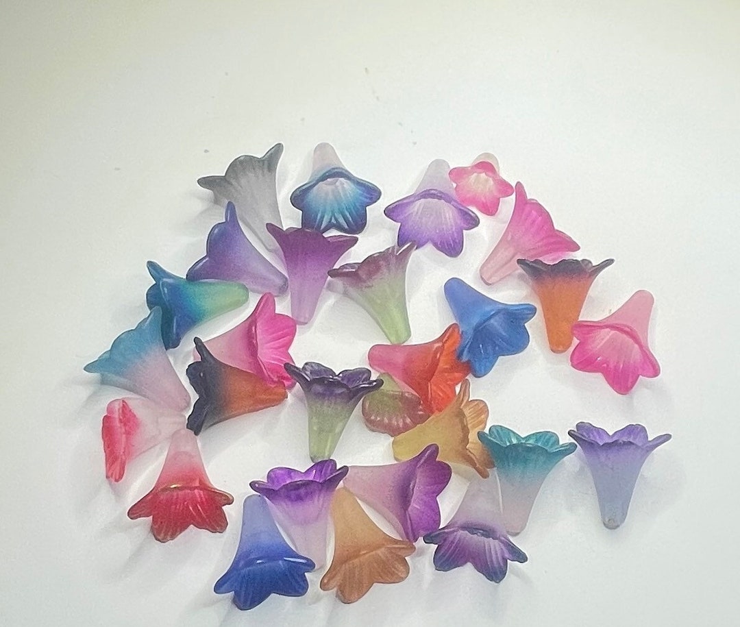 30 Piece Lucite Flower Bead Mixed Orphans no Pairs - Etsy