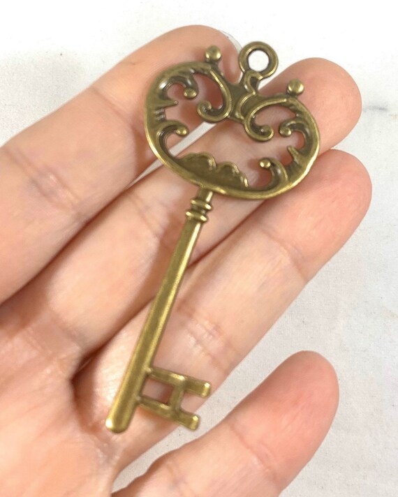 Big Key Large Skeleton Key Antique Bronze | Etsy