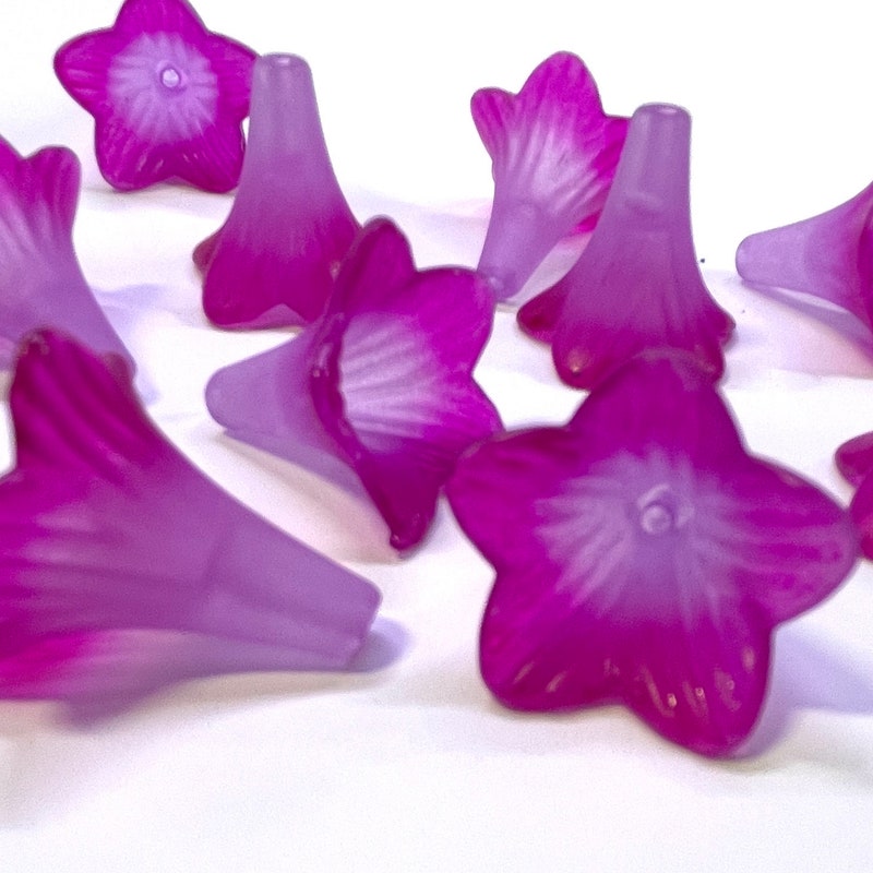Purple Flower Beads - Etsy