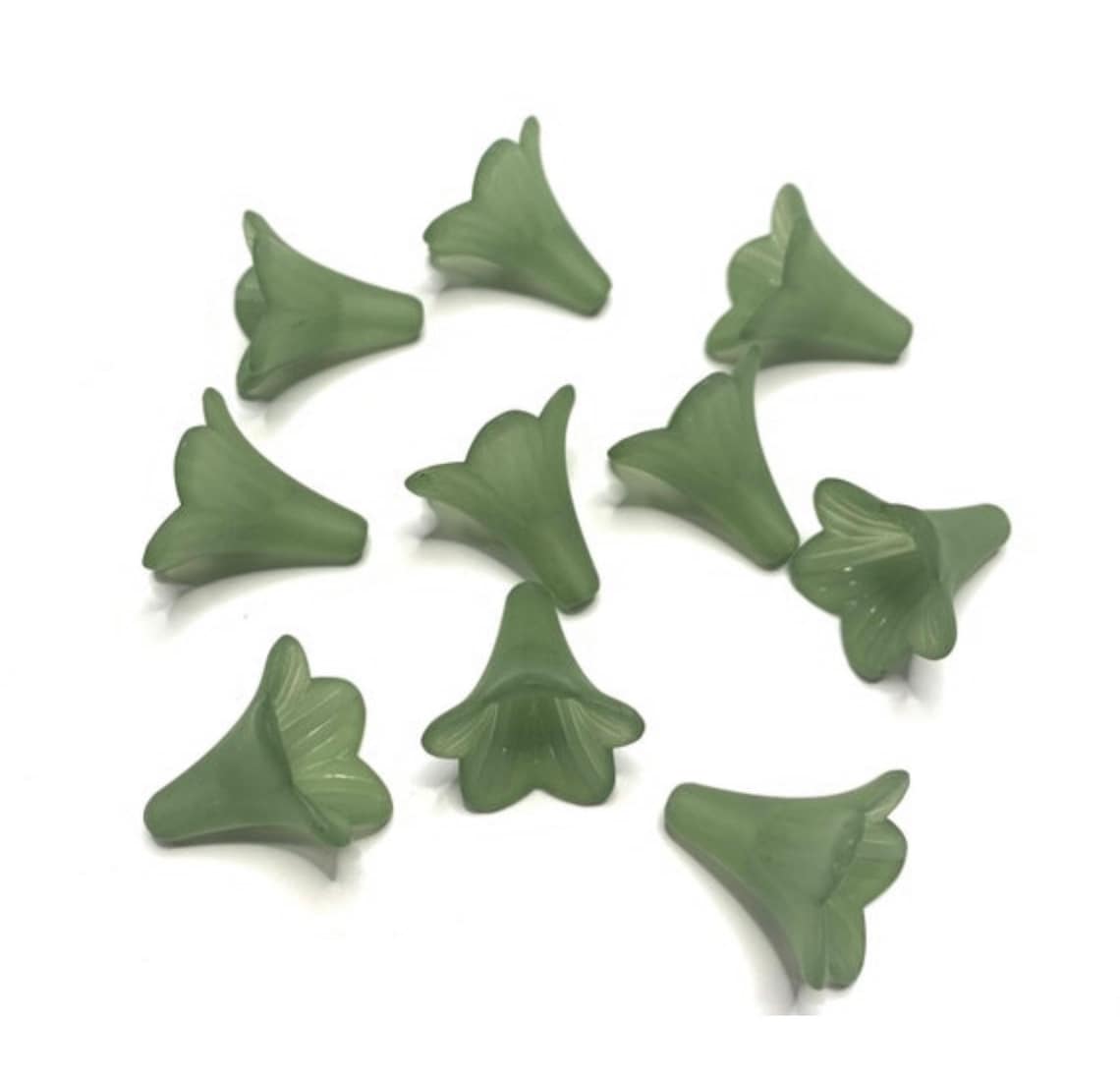 Lucite Trumpet Flower Beads Trumpets 22mm X 22mm - Etsy