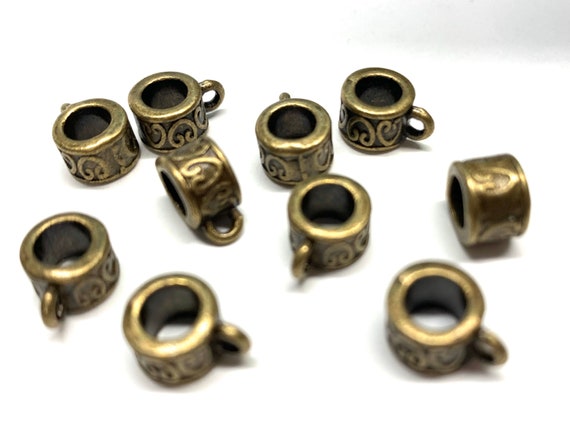10 Antique Bronze Hanger Bails 9mmx6mm - Etsy