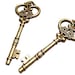 Antique Bronze Crown Key Pendant, Alloy Jewelry Making Supply (82x32mm ...