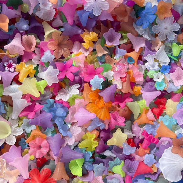 Lucite Flower Beads - Etsy