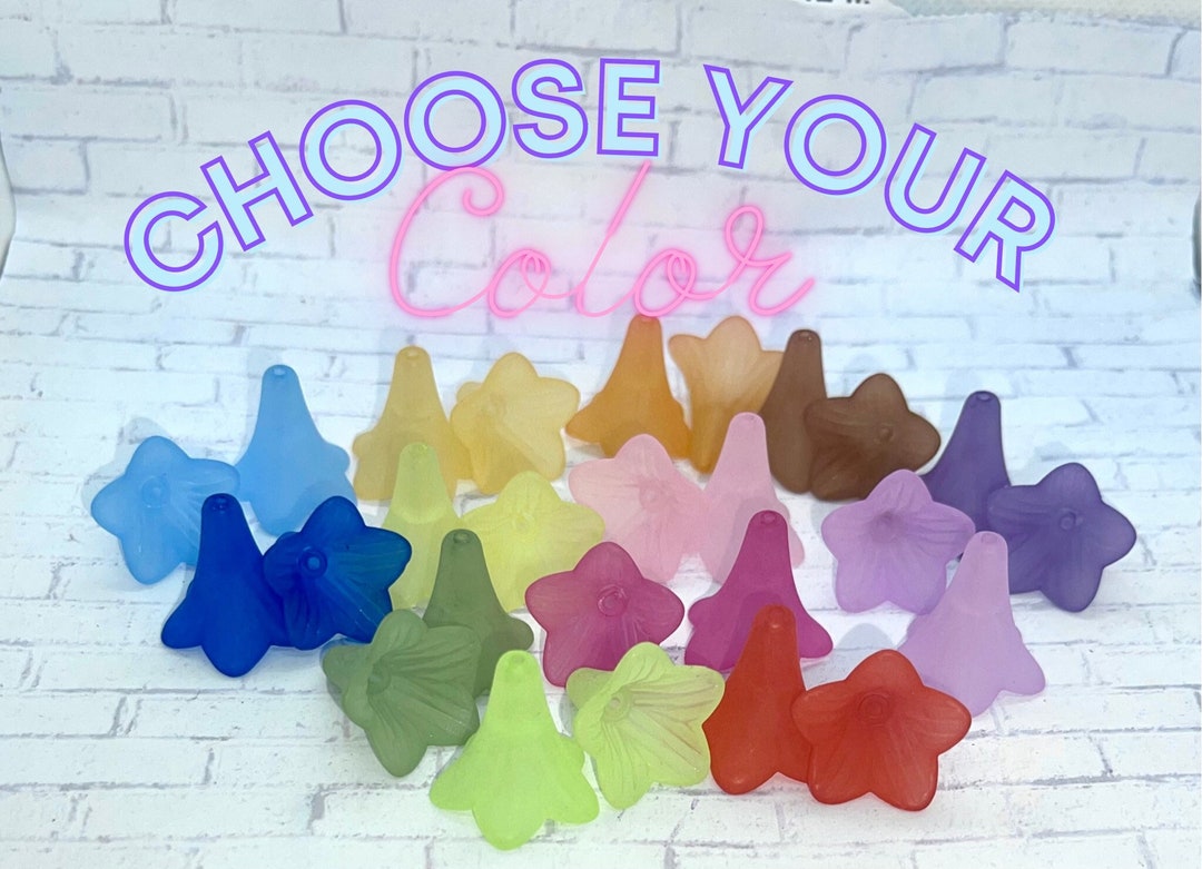 Lucite Trumpet Flower Beads - Trumpets 22mm X 22mm - Etsy