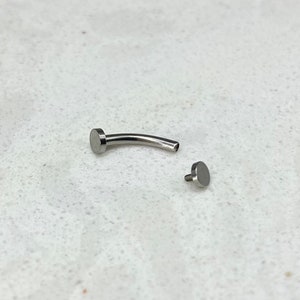 16g Titanium Internally Threaded Minimalist Flat Rook Earring, Implant ...