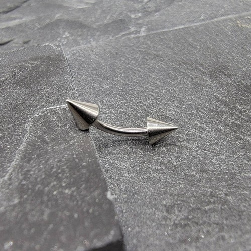 Large Spike Bridge Piercing 14g Internally Threaded Straight - Etsy