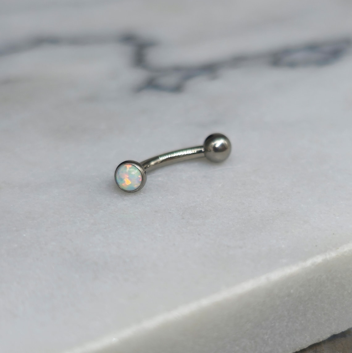 Titanium Opal Vertical Labret, Rook Earring, VCH Piercing, Implant ...