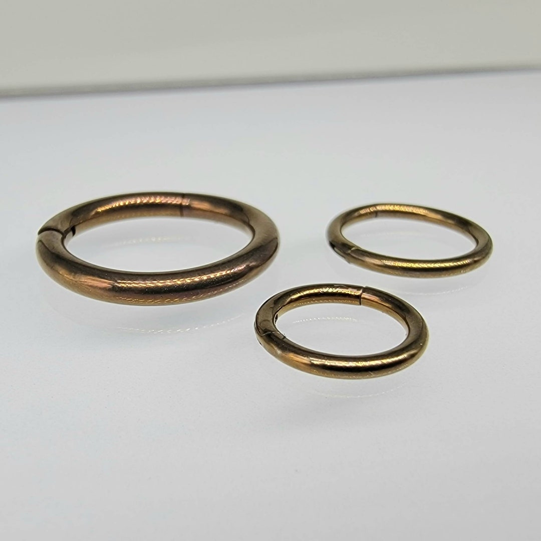 Dark Bronze Implant Grade Titanium Septum Clicker ANODIZED Piercing ...