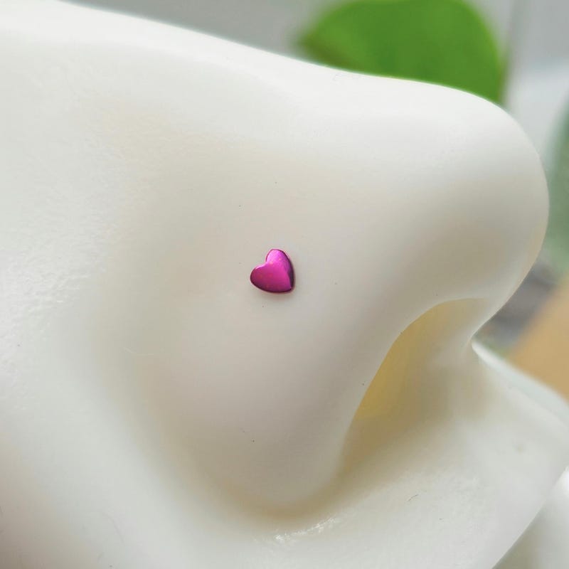 Heart Nose Stud - Etsy