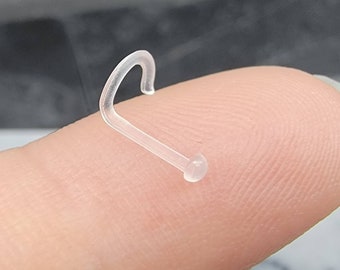 Hypoallergenic Flexible Clear Nostril Nose Retainer 20g or | Etsy