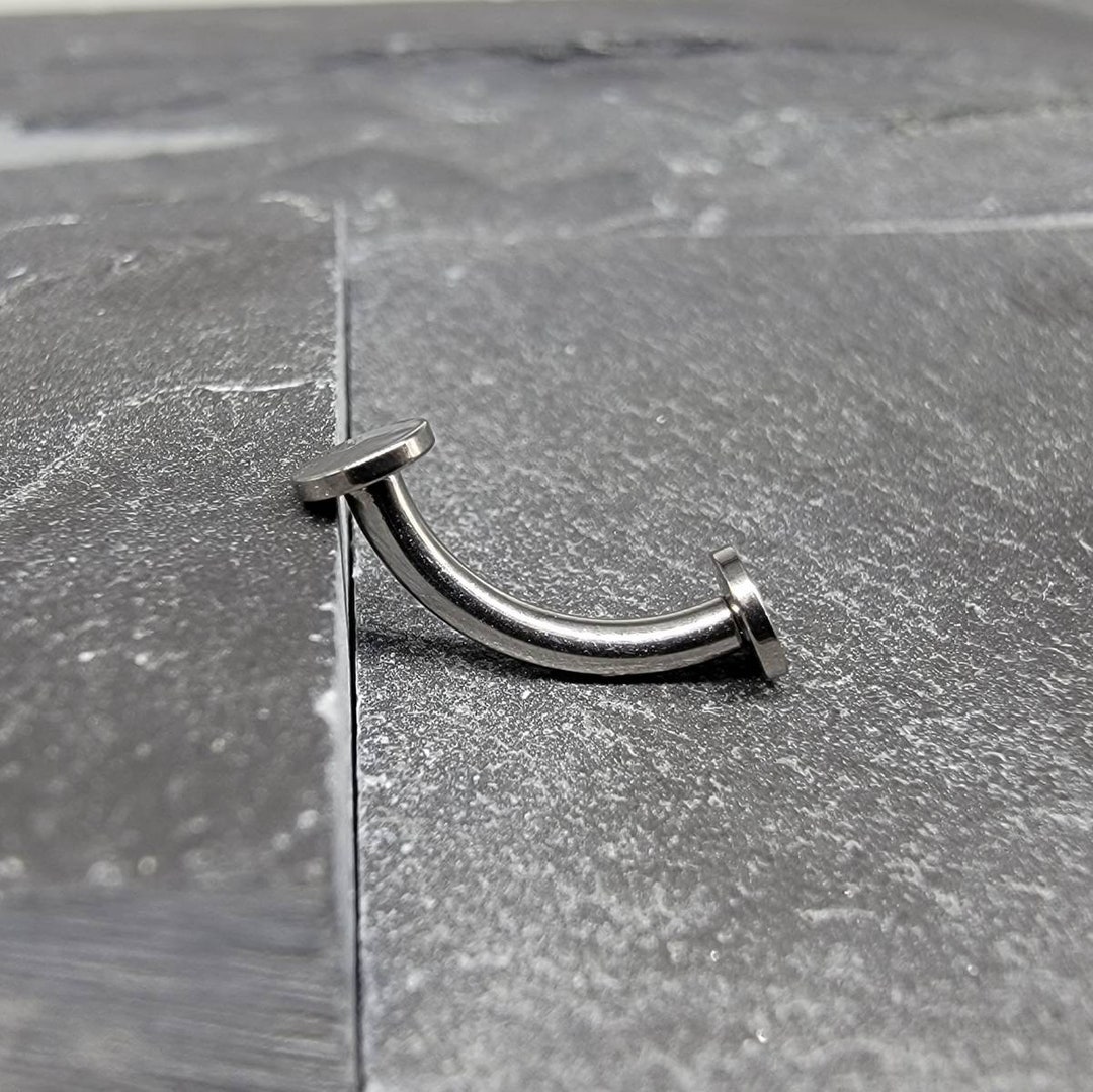 Flat End Titanium Navel Ring, Belly Button Piercing Jewelry 14g ...