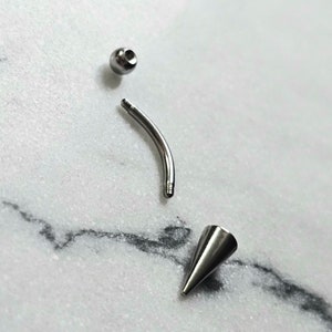 Large Spike Vertical Labret Jewelry, Angel Fangs Piercing Curved ...