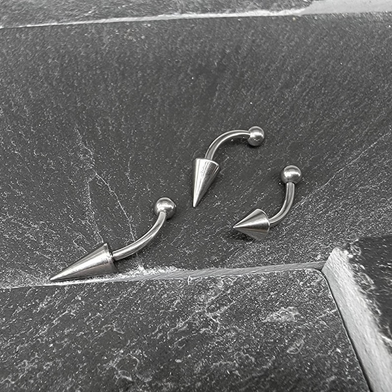 16g 14g Titanium Internally Threaded Long Spike Rook Earring - Etsy