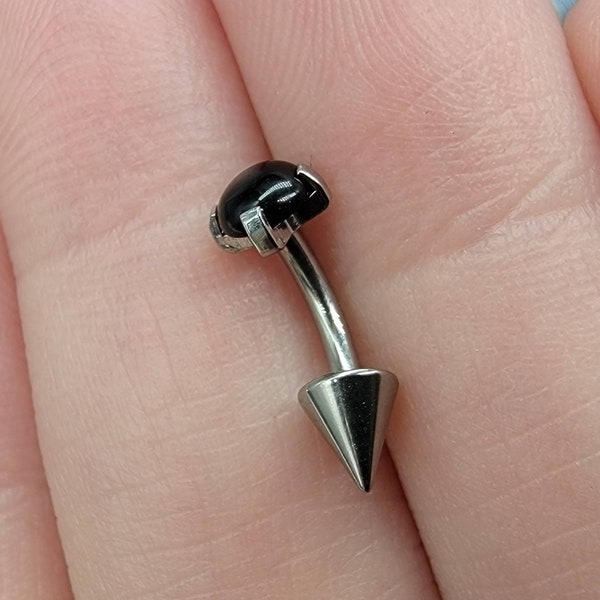 Black Vertical Labret Jewelry - Etsy