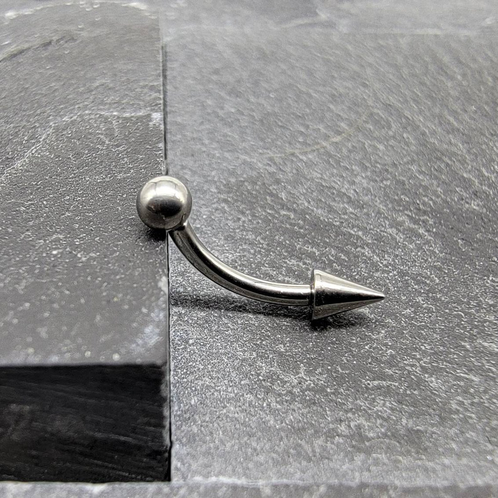Titanium Internally Threaded Minimalist Spike Rook Earring, Implant ...