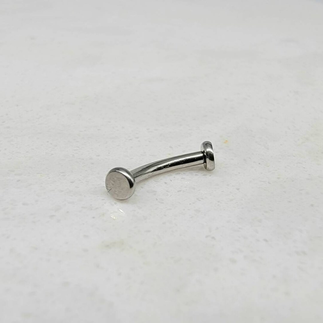 16g Titanium Internally Threaded Minimalist Flat Rook Earring, Implant ...