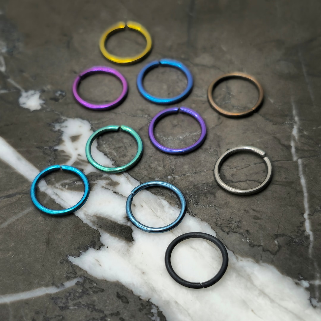 NIOBIUM Anodized Nose Ring, Cartilage Earring Piercing Hoops Colored ...