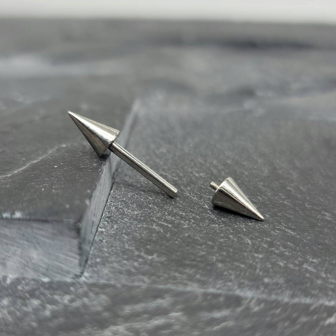 Large Spike Bridge Piercing 14g Internally Threaded Straight - Etsy