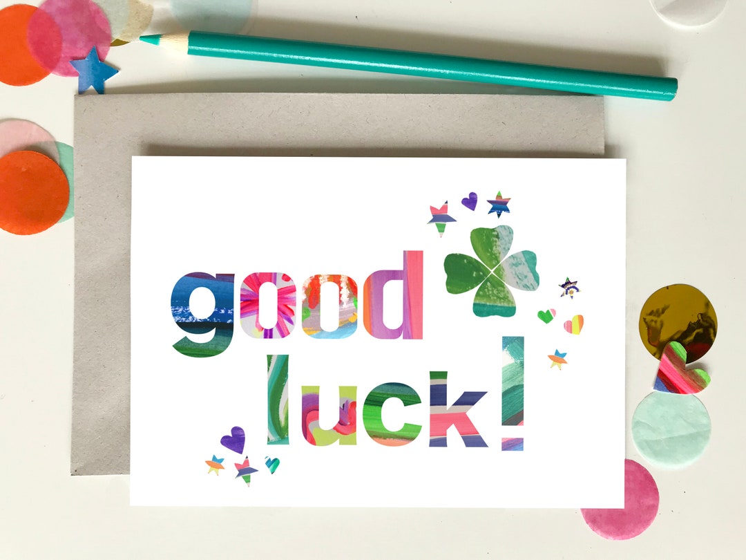 Good Luck Card/exam Card. - Etsy