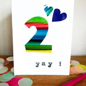 2nd Birthday Card - Etsy