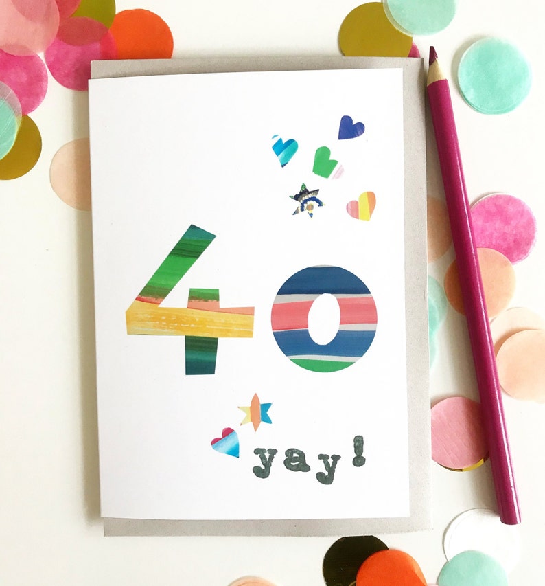 40th Birthday Card. - Etsy
