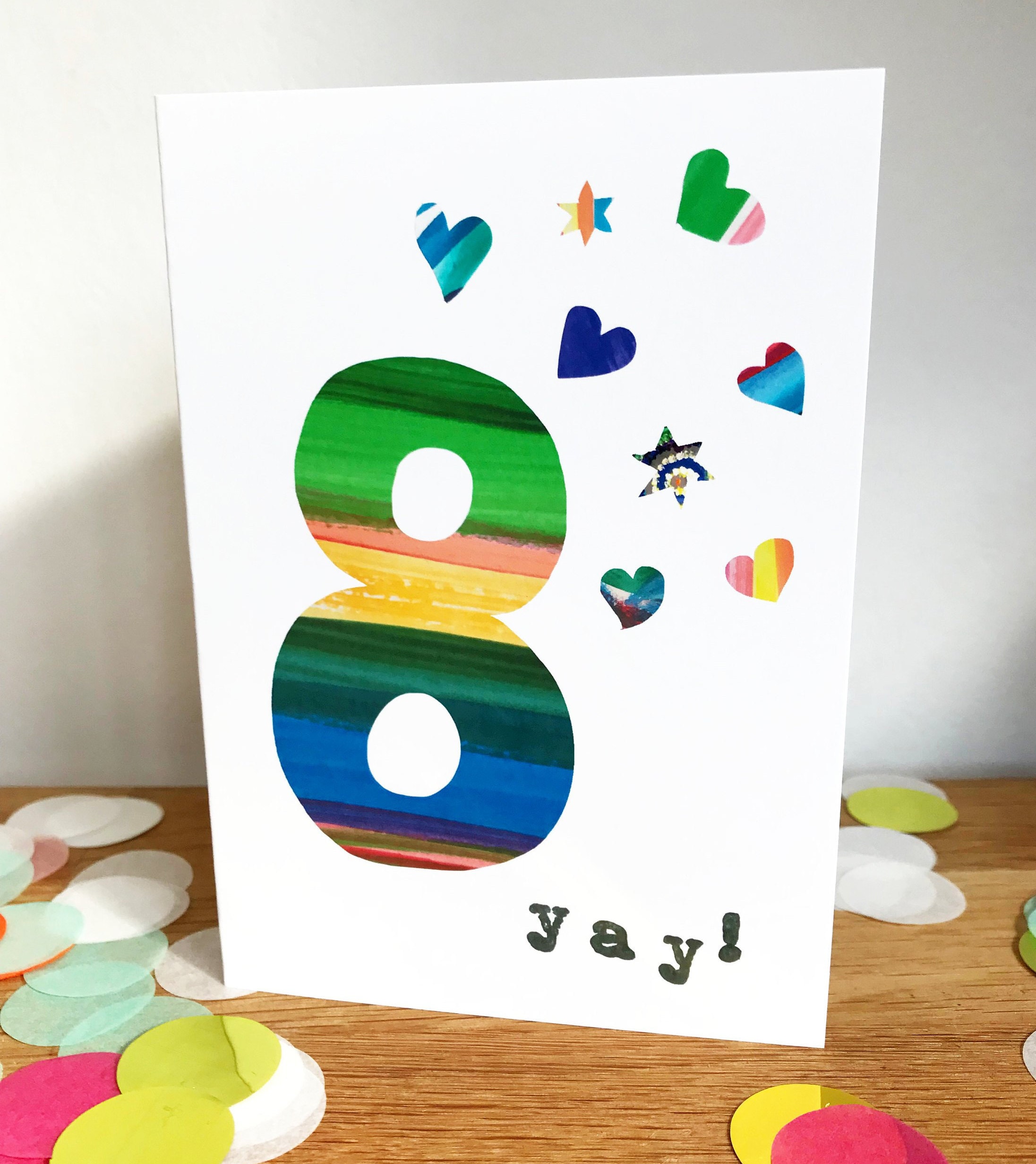 8th Birthday Card - Etsy