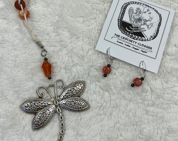 Complete Set With Large Dragonfly Row Counter and One Pair of ...