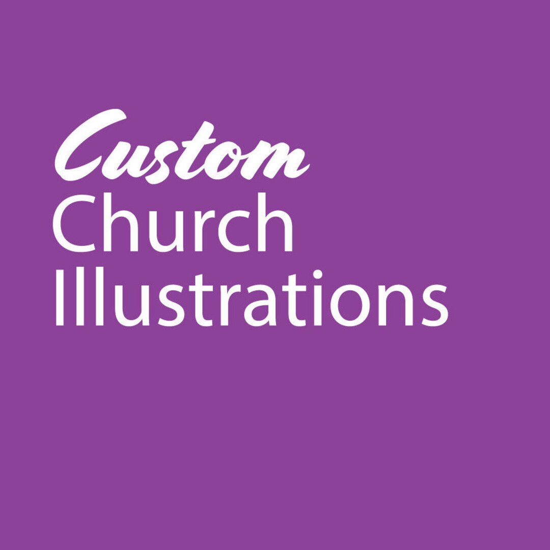 Custom Church Illustration Pen and Ink Black and White 5x7 Gift for Him ...