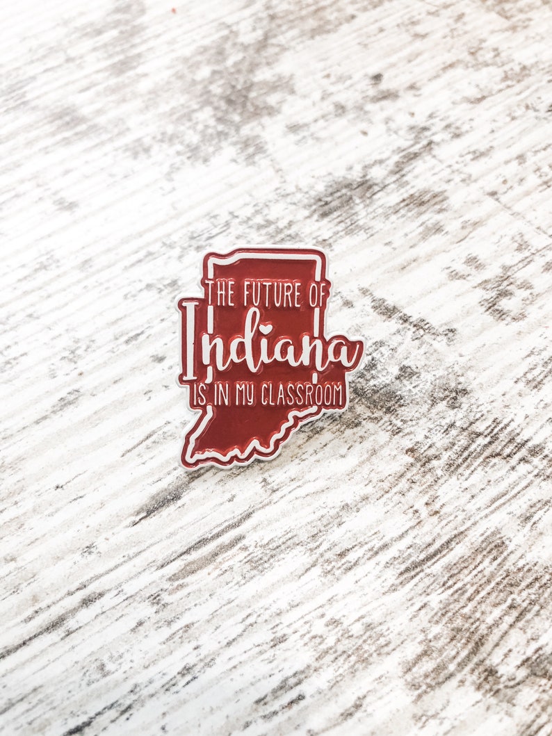 The Future of Indiana Pin, Indiana Teacher Pin, Redfored Pin - Etsy