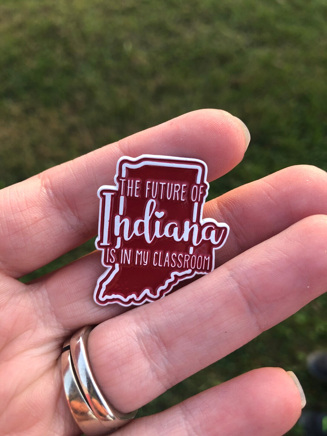 The Future of Indiana Pin, Indiana Teacher Pin, Redfored Pin - Etsy