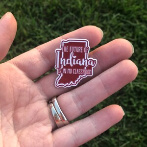 The Future of Indiana Pin, Indiana Teacher Pin, Redfored Pin - Etsy