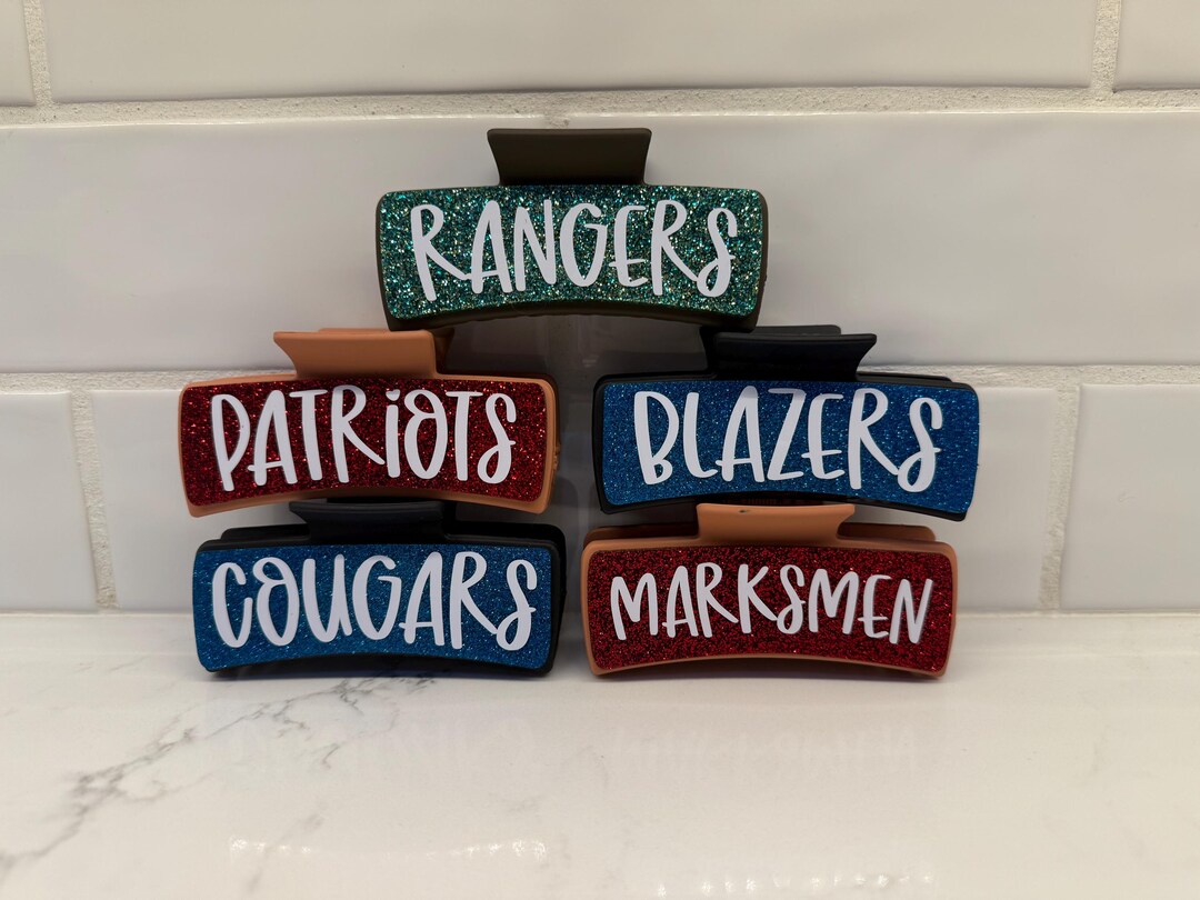 School Spirit Claw Clip - Etsy