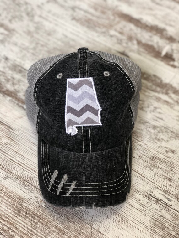Distressed Alabama State Hat Embroidered Alabama Hat Alabama - Etsy