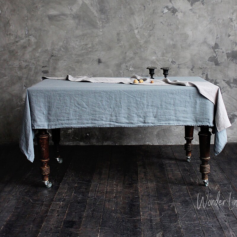 Blue Table Cloth - Etsy
