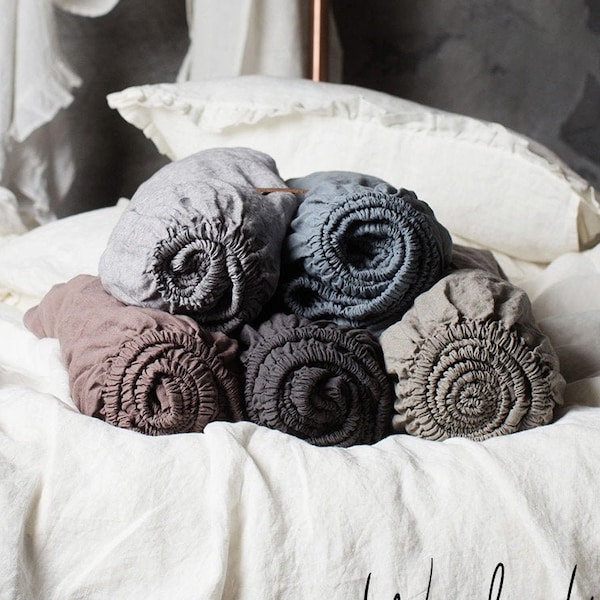 Washed Linen Bedding - Etsy