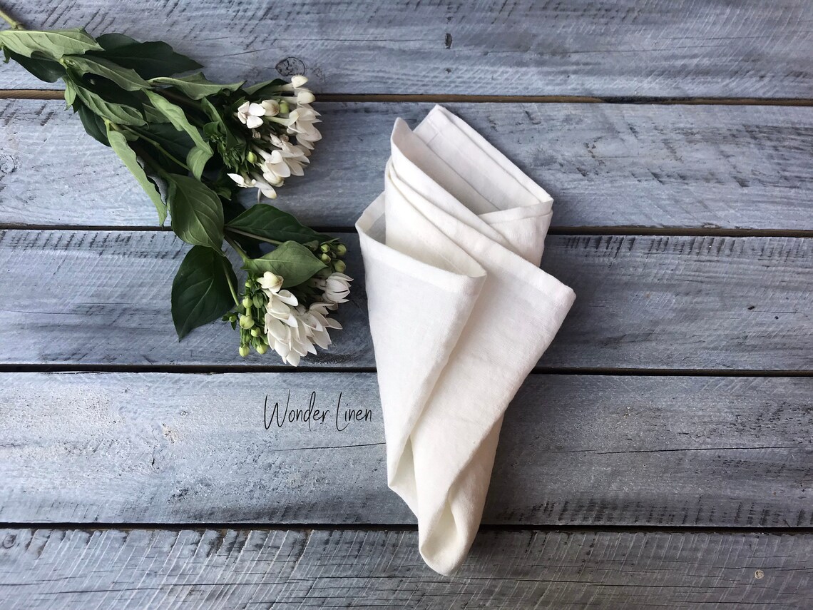 Linen Napkin. Washed Soft Linen Table Napkin. Natural - Etsy