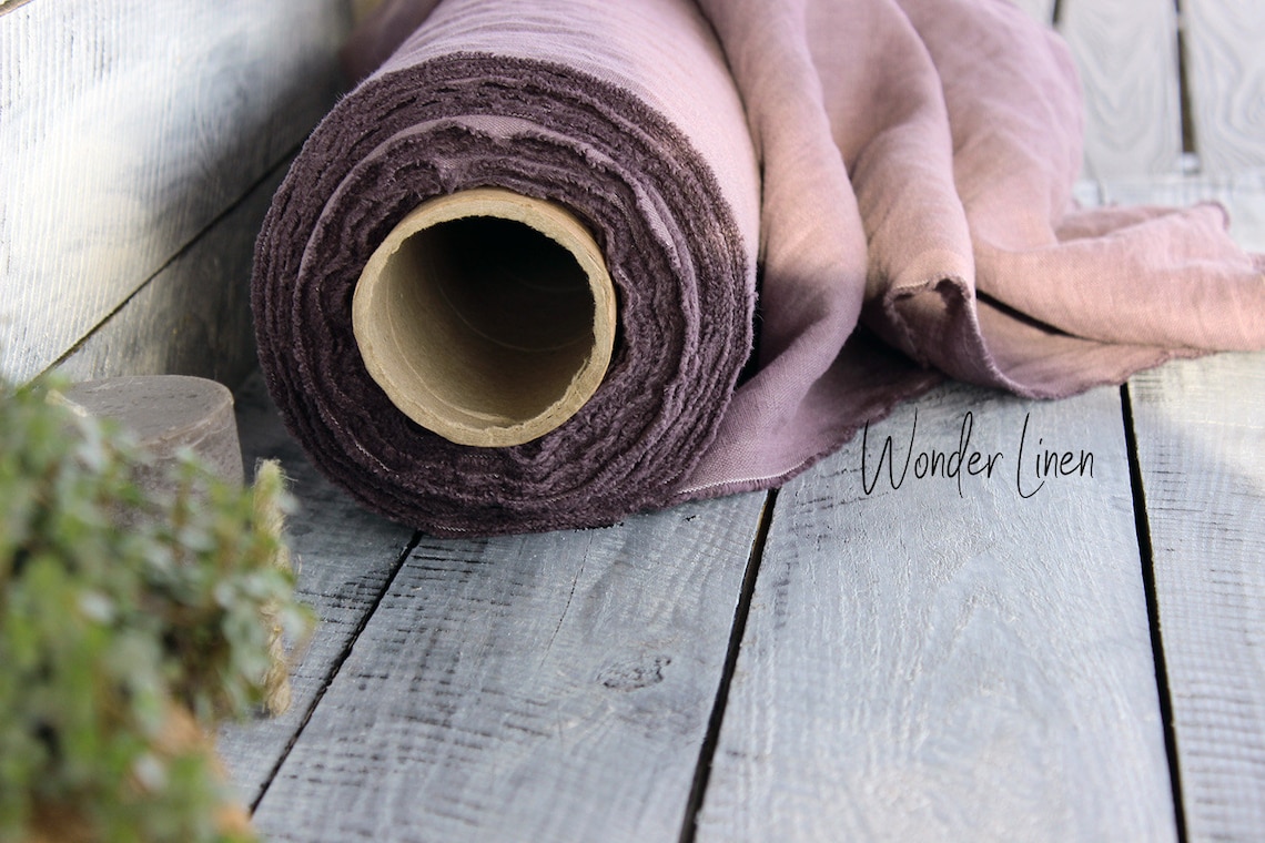 Lavender Linen Fabric / 100% Soft Washed Flax by Meter or Yard | Etsy